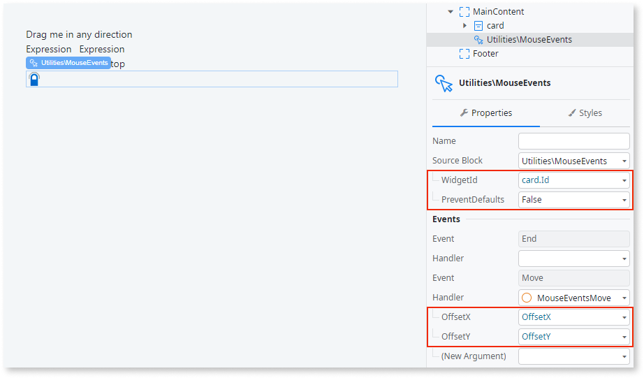 Mouse Events - OutSystems 11 Documentation