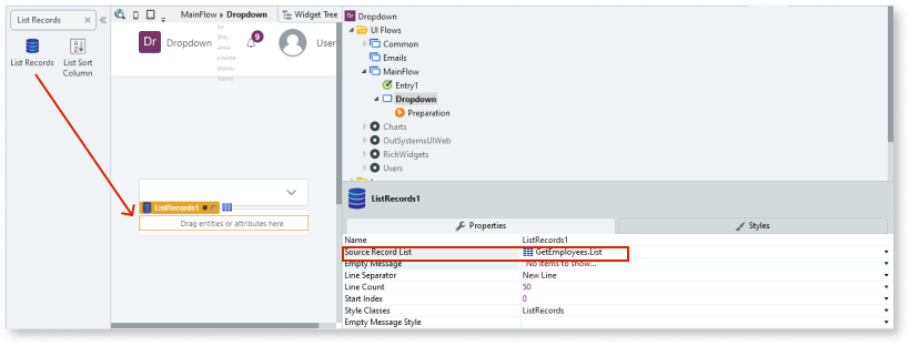Dropdown - OutSystems 11 Documentation