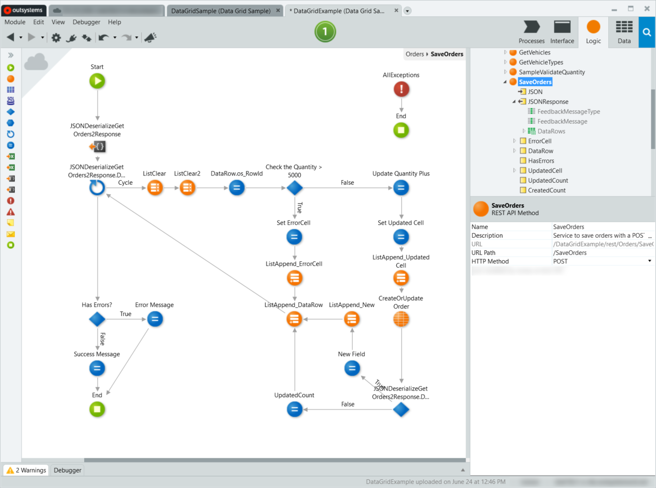 OutSystems Data Grid Webの使用 - OutSystems 11 ドキュメンテーション