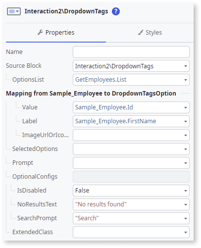 Dropdown Tags - OutSystems 11 ドキュメンテーション