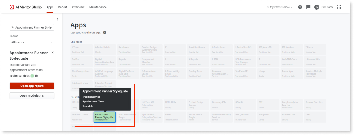 How to change module classifications - OutSystems 11 Documentation