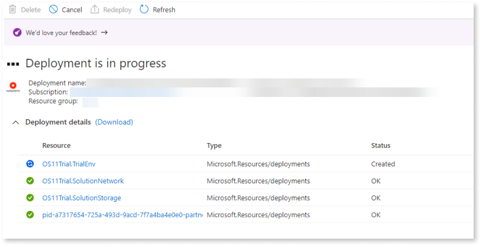 AzureにOutSystemsのトライアル版をインストールする - OutSystems 操作ガイド