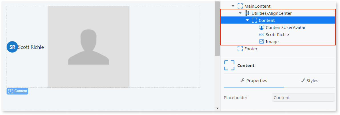 Align Center - OutSystems 11 Documentation