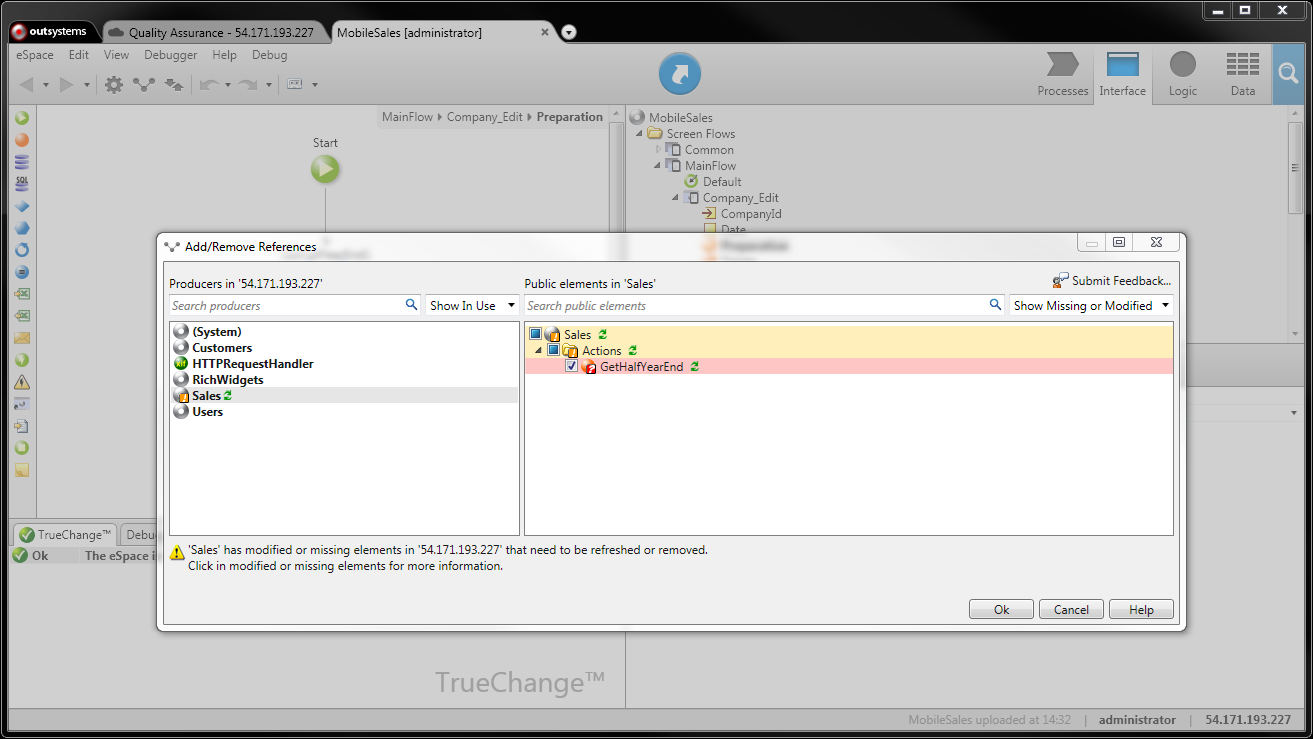 Repair Deployed Applications - OutSystems 10 Documentation