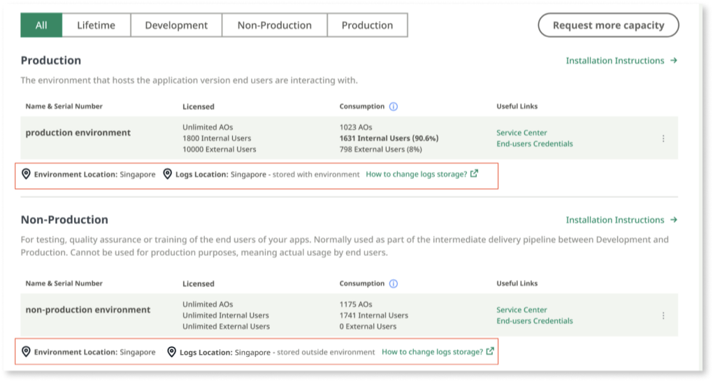 Change logs storage location at OutSystems Cloud - OutSystems 11 ...