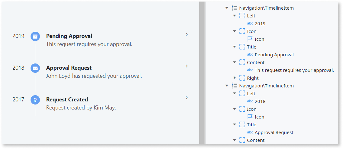 Timeline Item - OutSystems 11 Documentation