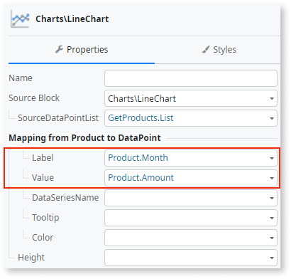 Create Line and Area Charts - OutSystems 11 Documentation