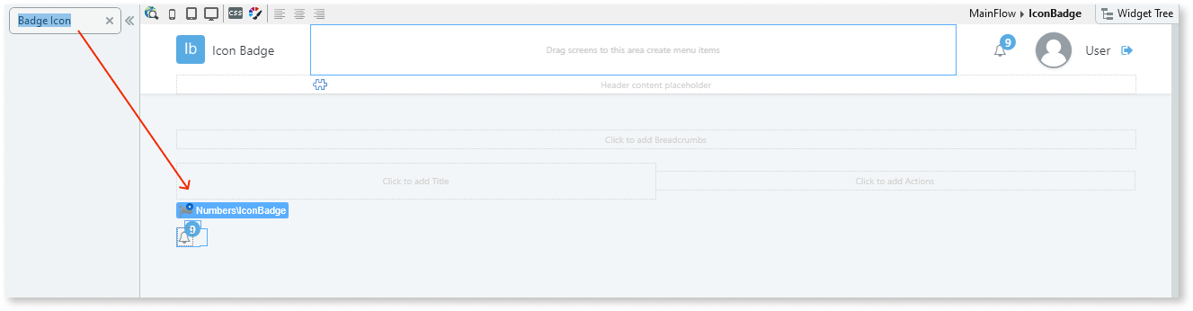 Icon Badge - OutSystems 11 Documentation