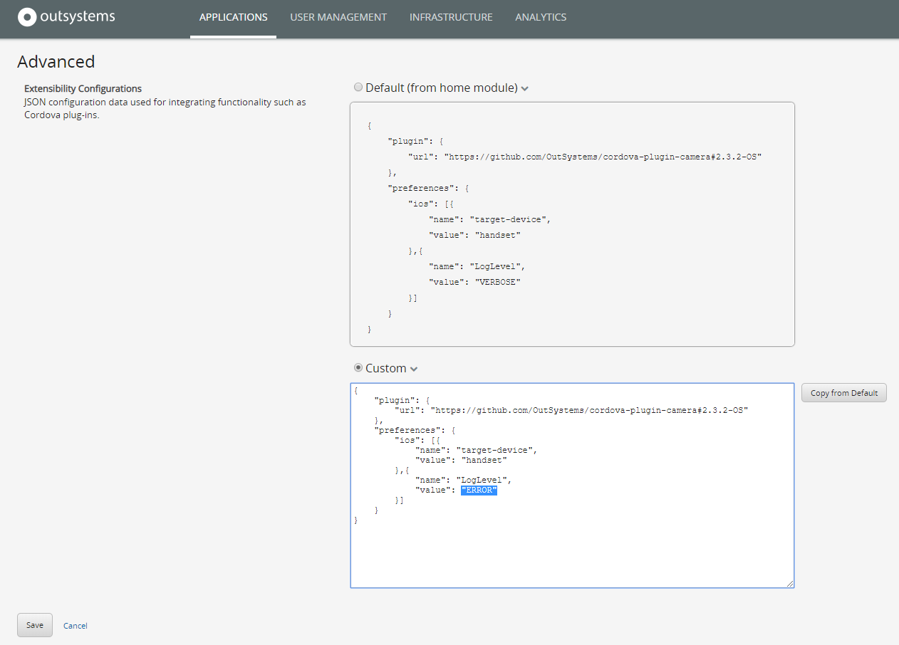 Override the Default Mobile Extensibility Configurations - OutSystems ...