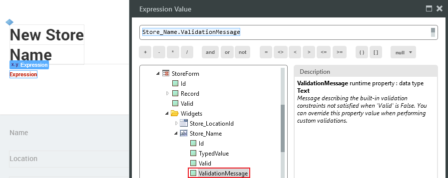 カスタムの場所への入力検証メッセージの表示 - OutSystems 操作ガイド