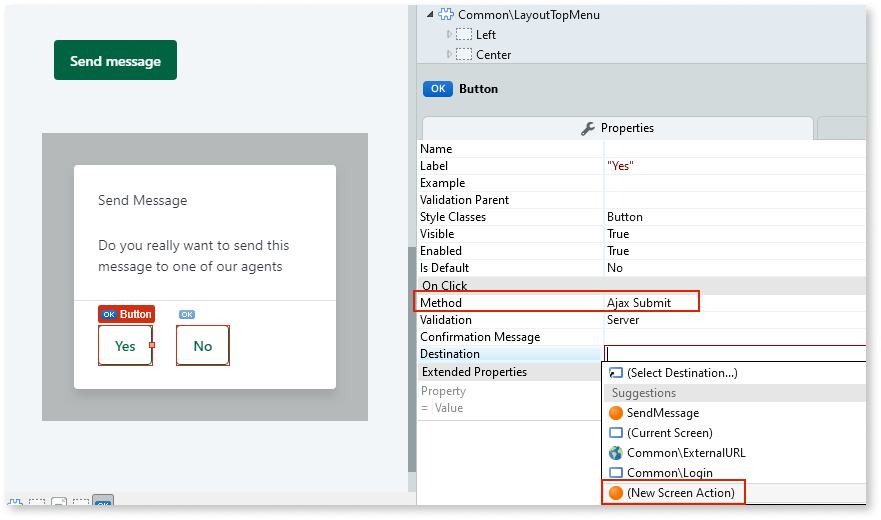 Modal - OutSystems 11 Documentation