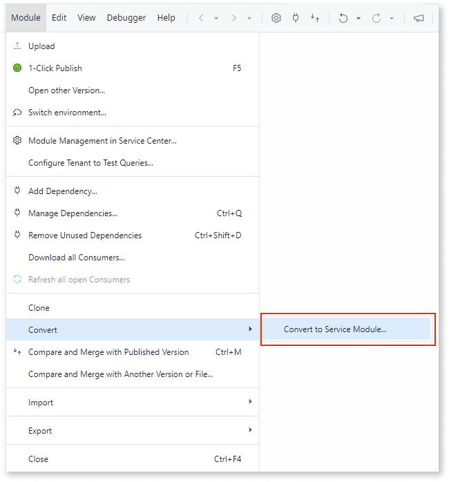 Asset consuming a Traditional Web module - OutSystems 11 Documentation
