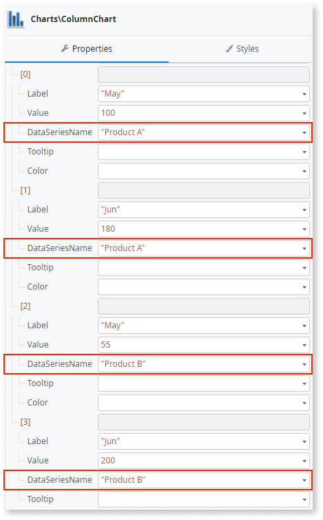 Create Column and Bar Charts - OutSystems 11 Documentation