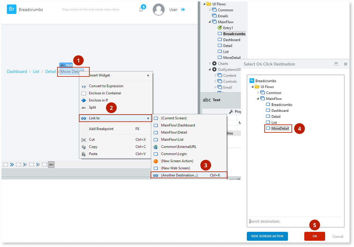 Breadcrumbs - OutSystems 11 Documentation