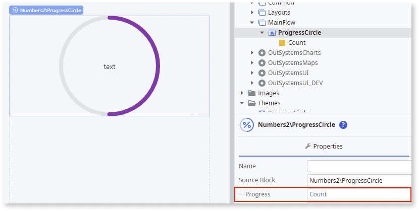 Progress Circle - OutSystems 11 Documentation