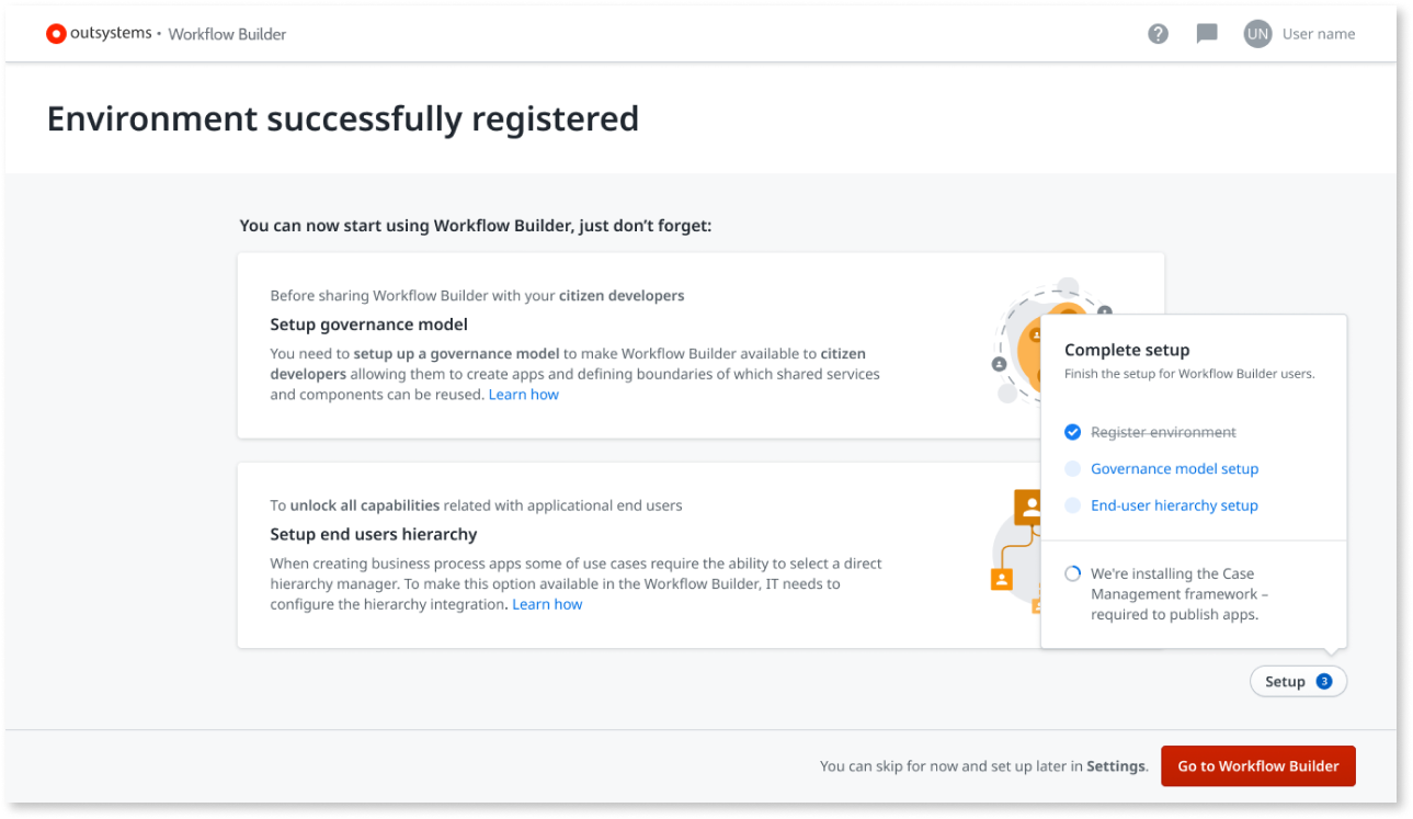 Workflow Builderを設定する Outsystems 11 ドキュメンテーション