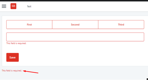 Button Group validation message in an unexpected location - OutSystems Support