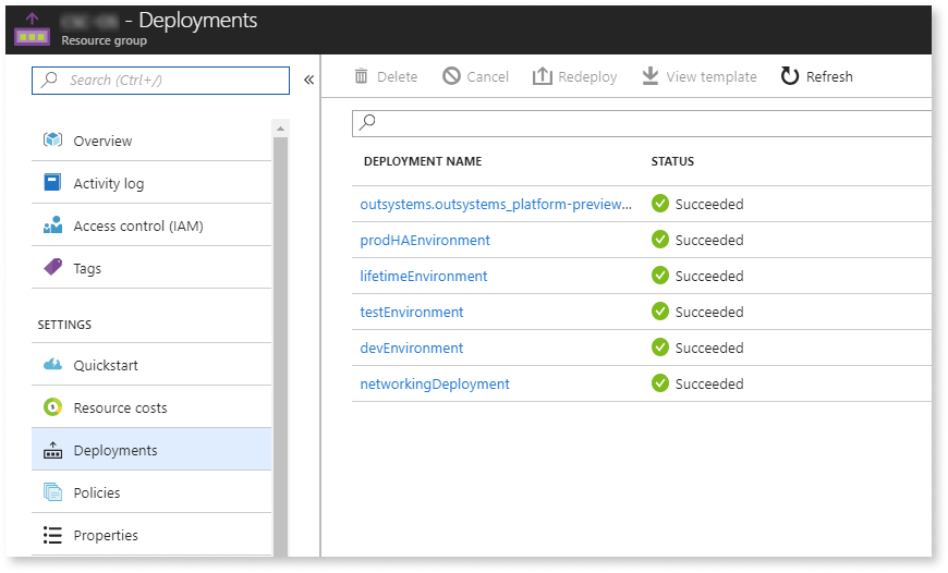 OutSystems on Microsoft Azureを設定する - OutSystems 11 ドキュメンテーション