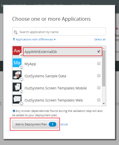 Deploy an Integration With an External Database - OutSystems 11 Documentation
