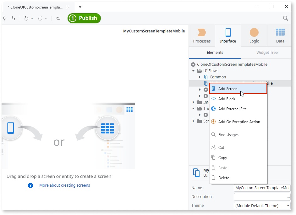 Creating Screen Templates - OutSystems 11 Documentation
