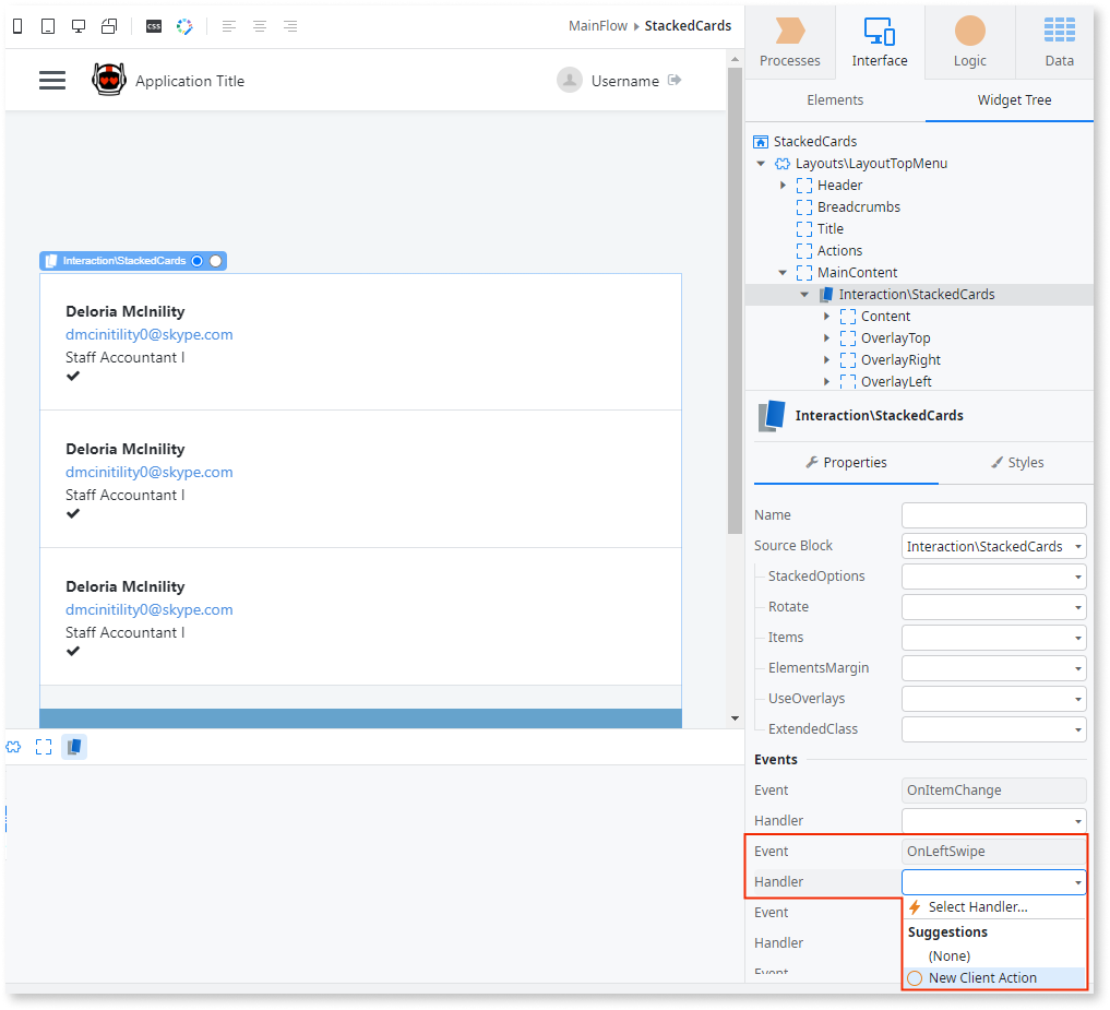 Stacked Cards - OutSystems 11 Documentation