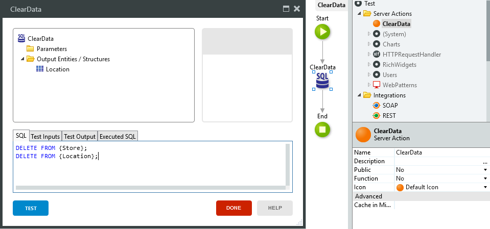エンティティからのデータの削除 - OutSystems 操作ガイド