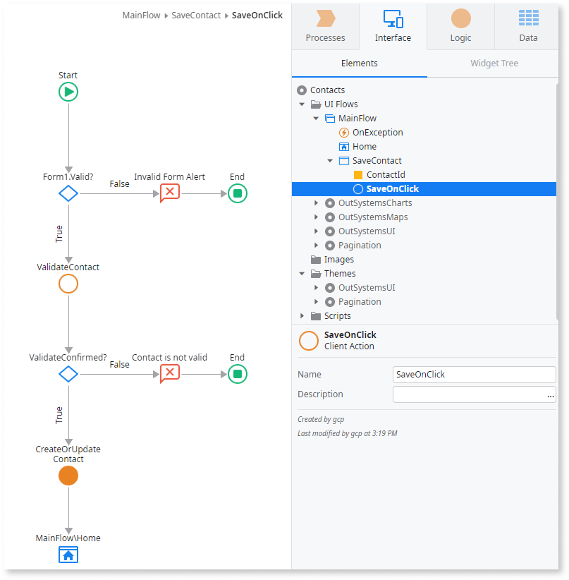 Actions in Reactive Web and Mobile Apps - OutSystems 11 Documentation