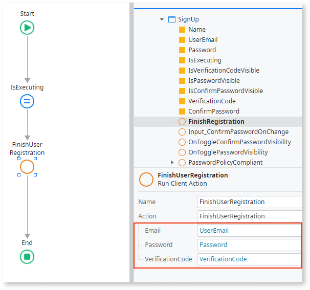 Create a verification code and password verification form - ODC Documentation