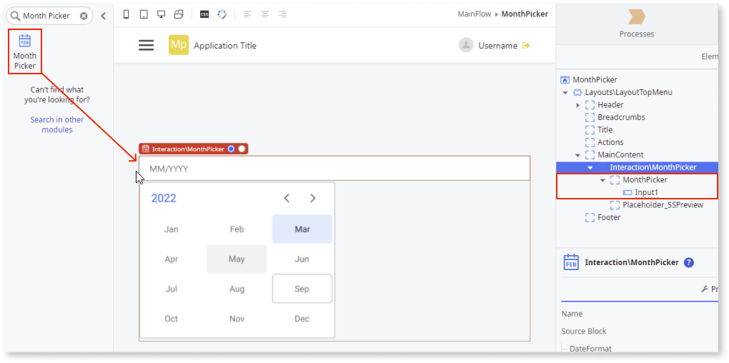 Month Picker - ODC Documentation
