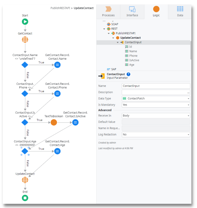 公開しているRESTサービスのPATCHメソッド - OutSystems 11 ドキュメンテーション