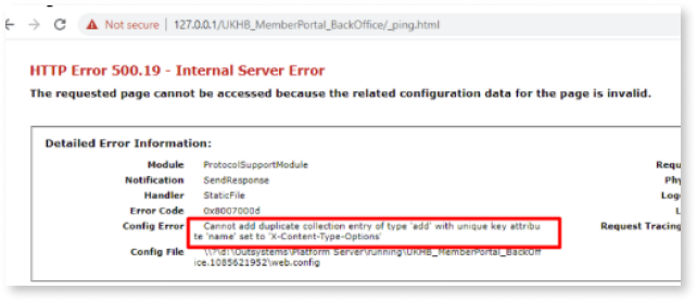 Troubleshoot failed deployments due to an error in ping - OutSystems サポート