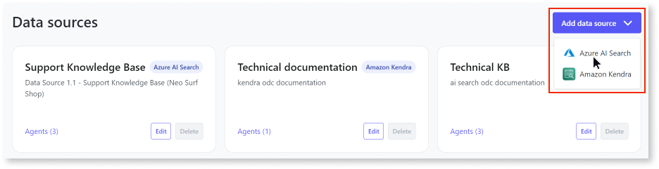 Add Azure Ai Search Data Source To The Ai Agent Builder App Odc Documentation 8030