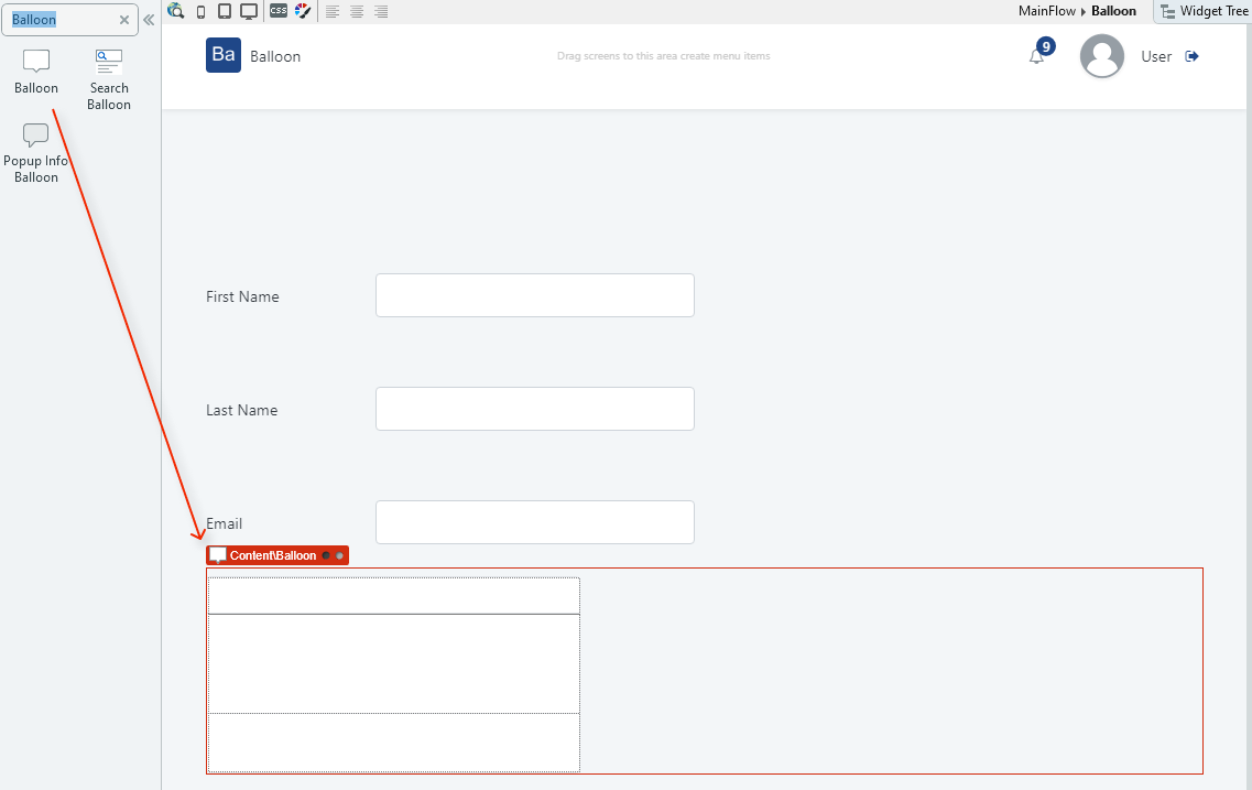 Balloon - OutSystems 11 Documentation