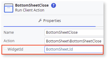 Bottom Sheet - OutSystems 11 ドキュメンテーション