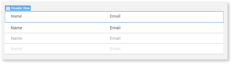 Header Row Widget - OutSystems 11 Documentation