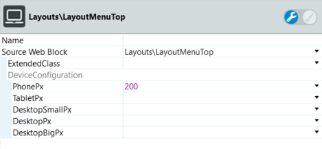 Layout Top Menu Reference - OutSystems 11 Documentation