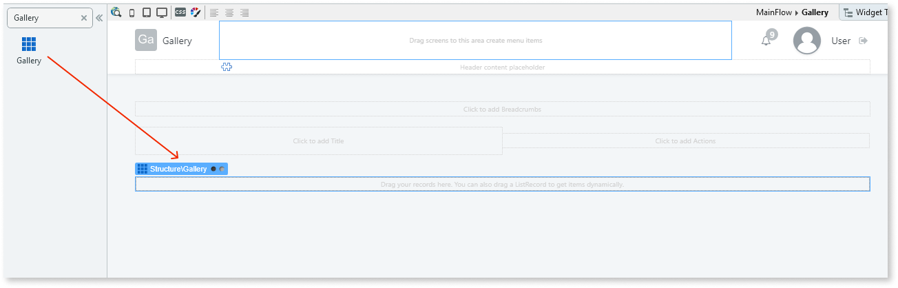 Gallery - OutSystems 11 Documentation