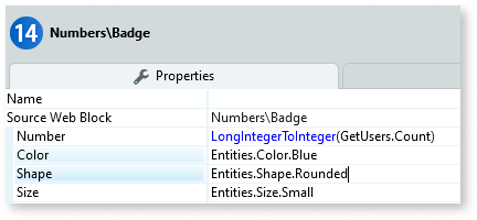 Badge - OutSystems 11 Documentation