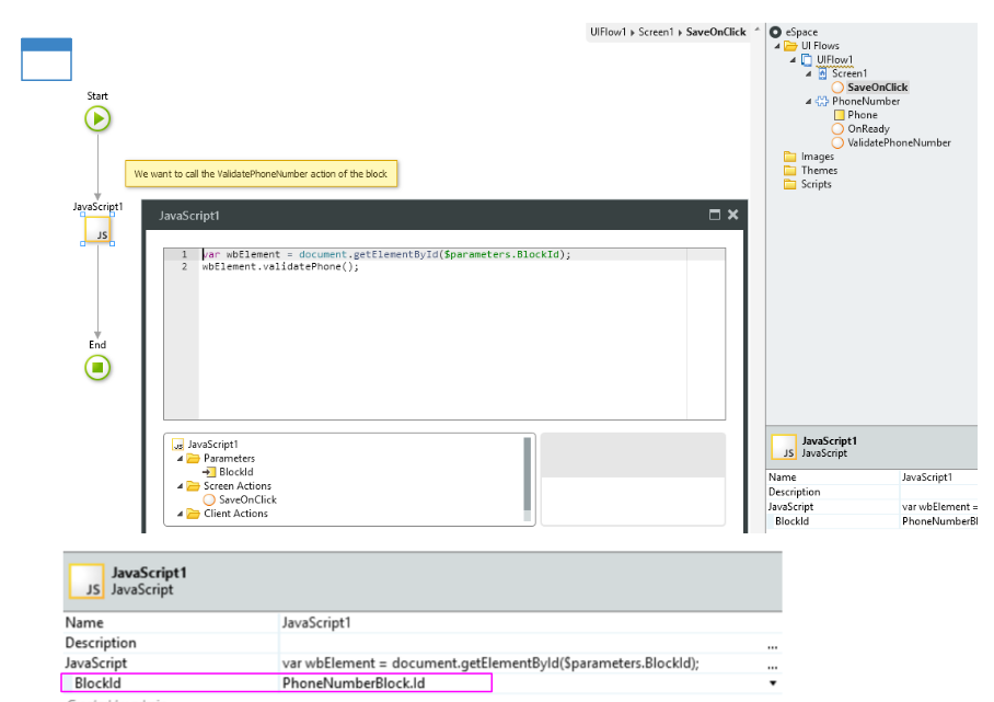 How to Call a Block Action in a Mobile Screen - OutSystems How to Guide