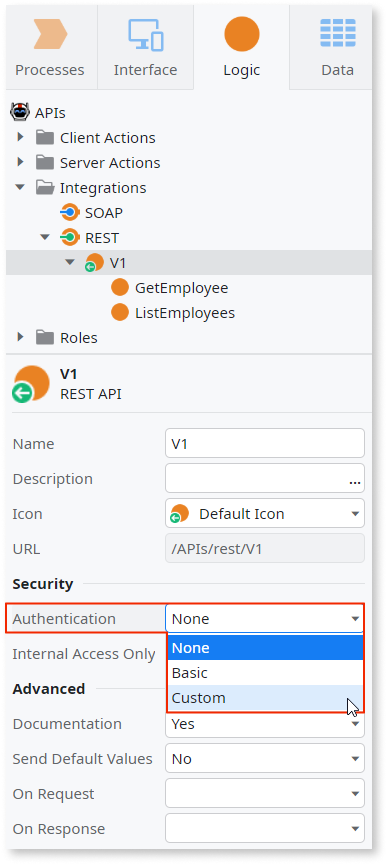 公開しているREST APIにカスタム認証を追加する - OutSystems 11 ドキュメンテーション