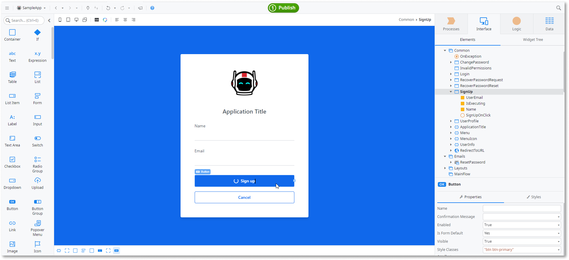 Create logic to register a user - ODC Documentation