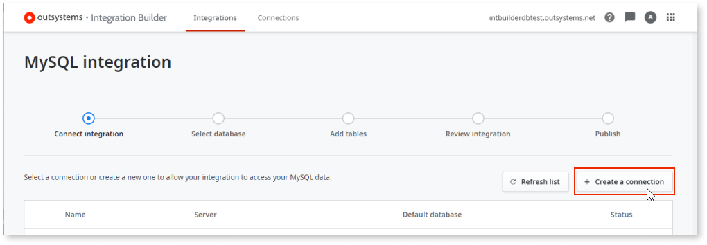 Integration Builderを使用して外部データベースと連携する - OutSystems 11 ドキュメンテーション