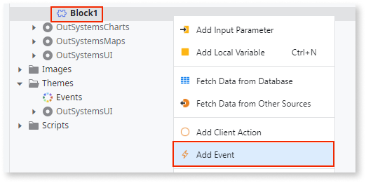 Event - OutSystems 11 ドキュメンテーション