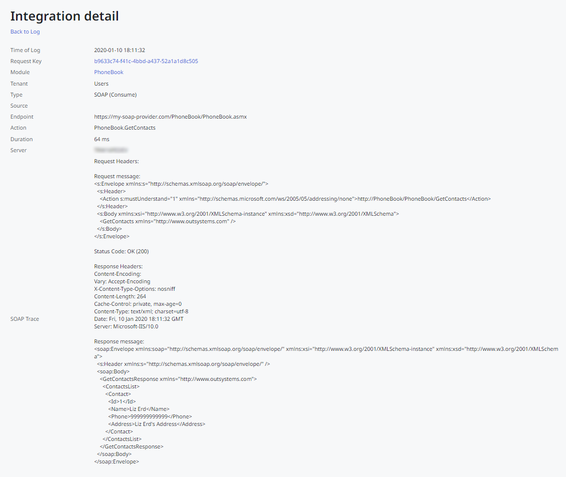 Logging levels reference for integrations - OutSystems 11 Documentation