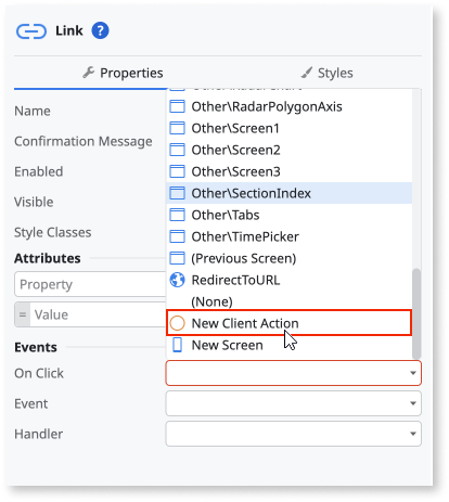 Overflow Menu - OutSystems 11 Documentation