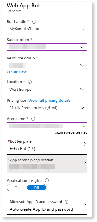 Create the chatbot resources in Azure - OutSystems 11 Documentation