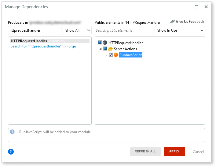 JavaScriptを使用して従来のWebアプリを拡張する - OutSystems 11 ドキュメンテーション