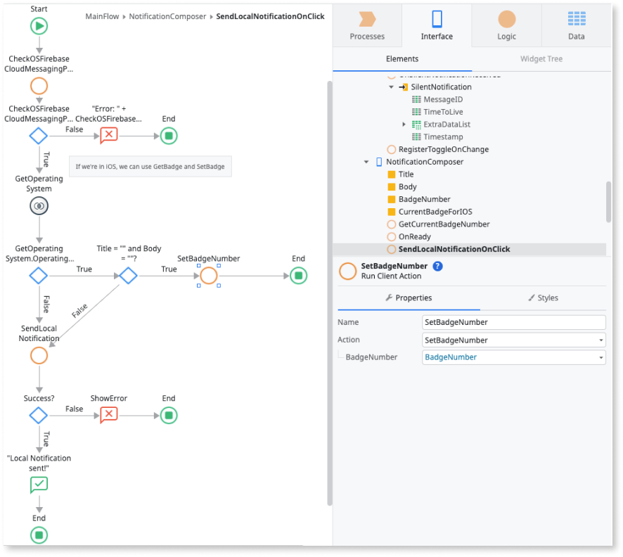 Firebase Cloud Messaging plugin using server actions - ODC Documentation