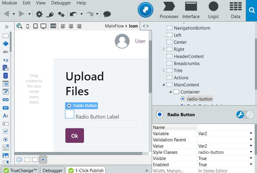 Pick Only One Option in a Group of Choices - OutSystems 11 Documentation