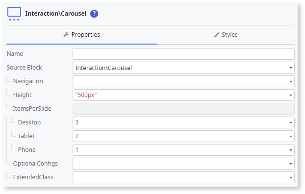 Carousel - OutSystems 11 Documentation